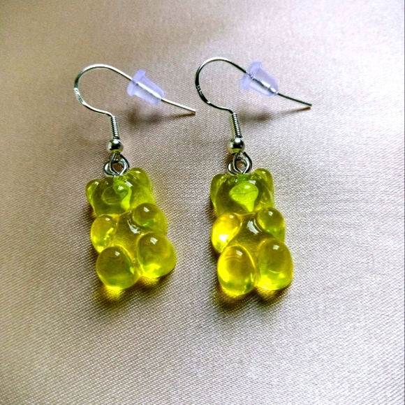 Handmade Jewelry Handmade Yellow Gummy Bear Earrings Poshmark